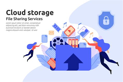 Cloud Storage Service File Sharing Center Service Multimedia D 258967 Vector Art At Vecteezy