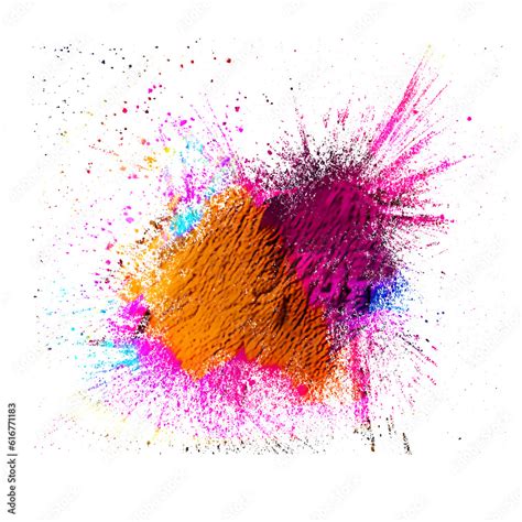 Ilustración De Stock Colorful Rainbow Holi Paint Splash Color Powder