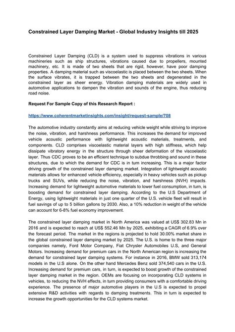 Constrained Layer Damping