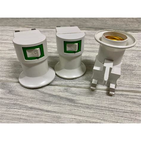E LAMP HOLDER PLUG SOCKET ON OFF SWITCH ADAPTER BASE WALL SCREW LIGHT BULB SOCKET MY PLUG