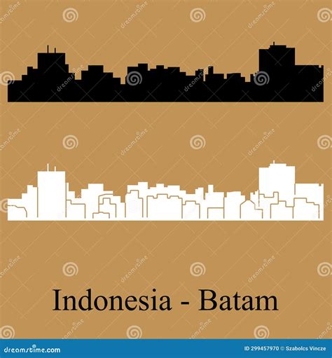 Batam Indonesia City Silhouette Stock Vector Illustration Of Landmark Outlook 299457970