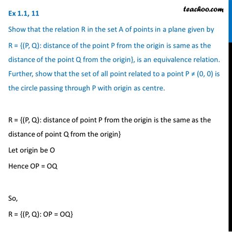 Ex Show That R P Q Distance Of P From Class