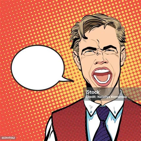 남자 소리 절망의 울 어입니다 비명 절망과 실패 또는 질병의 고통을 성 난 소리를 지르는 남자 좌절된 사업 외치고입니다 남자 비명 하프톤 배경 남자에 대한 스톡 벡터 아트