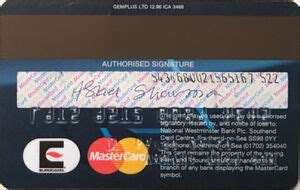 Bank Card NatWest MasterCard National Westminster Bank United Kingdom Of Great Britain