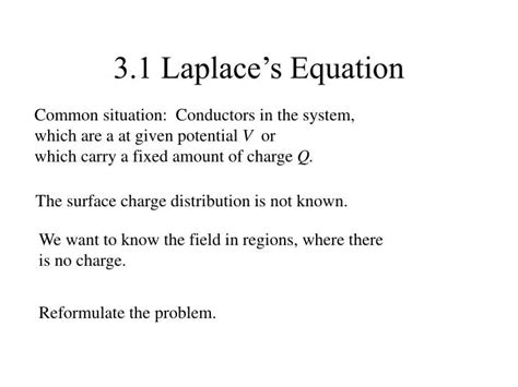 Ppt 31 Laplaces Equation Powerpoint Presentation Free Download