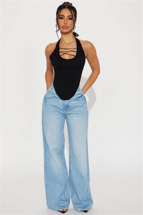 Breaking Rules Lace Up Corset Black Fashion Nova