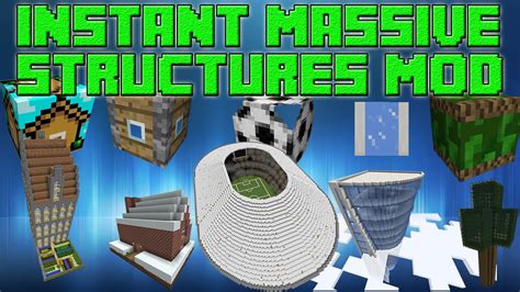 Minecraft Mod Review Instant Massive Structures Mod Na Srpskom Youtube