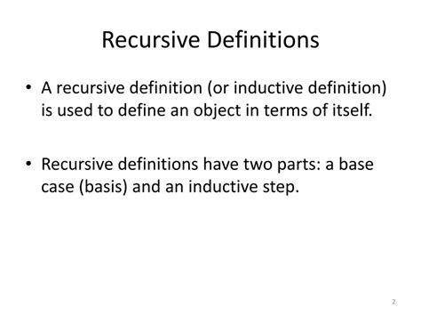 Ppt Recursive Definitions Powerpoint Presentation Free Download Id