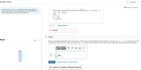 Solved PART D What Value Of R R Gives A Focal Length Of Chegg