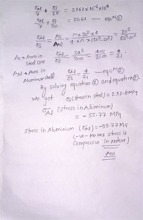 Solved Need Hand Written Solution The Assembly Shown Consists Of An