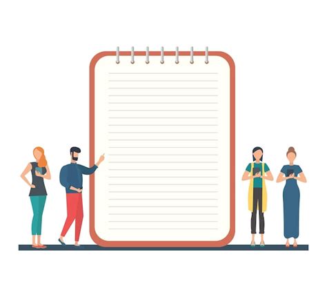 Premium Vector Blank Open Notepad With Lines