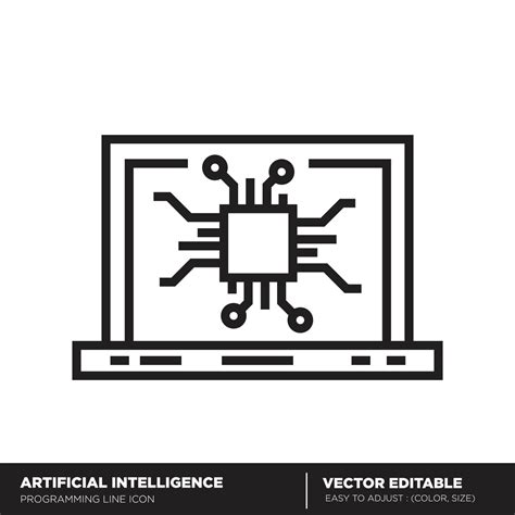 Artificial Intelligence Programming Outline Icon Editable Vector 11512701 Vector Art At Vecteezy