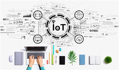 IoT Theme With Person Using A Laptop Stock Photo Image Of Notebook
