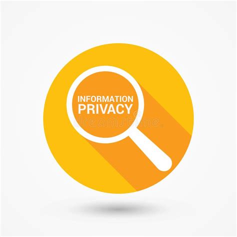 Privacy Concept Magnifying Optical Glass With Words Information Privacy Stock Vector