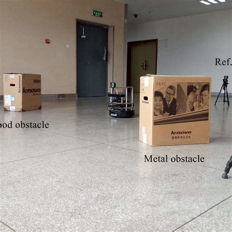 Mobile Robot Tracking Experiment Setup The Cartons Were Used As