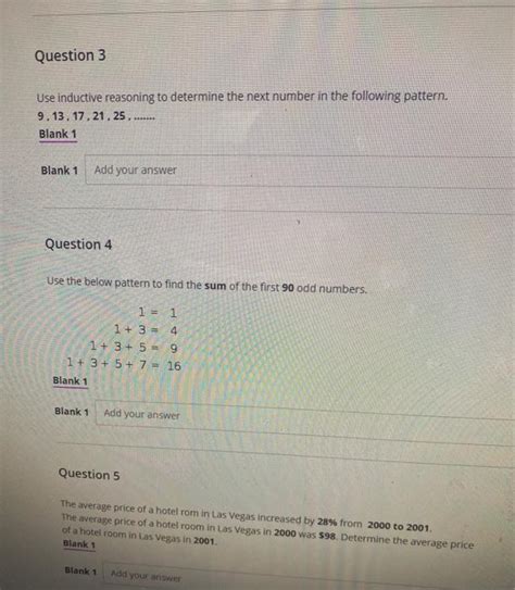 Solved Question 3 Use Inductive Reasoning To Determine The