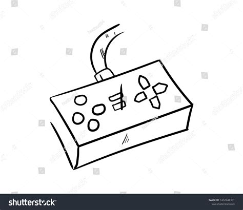 Game Controller Doodle Hand Drawing Vector Stock Vector Royalty Free 1432444361 Shutterstock