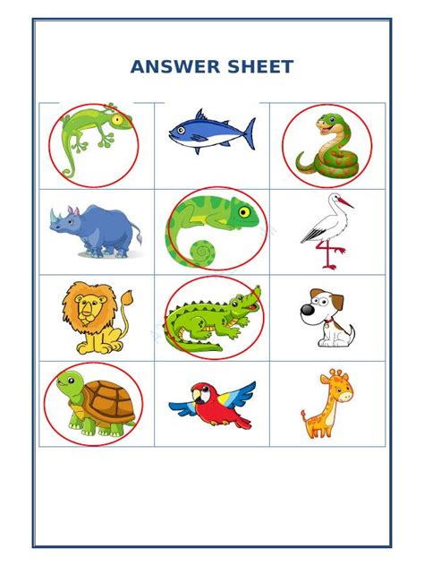 A2zworksheetsworksheet Of Class I Animal Classification 05 Animals Science