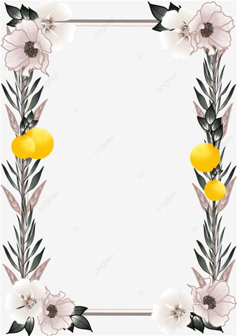 꽃 프레임 꽃 초대 청첩장 테두리 Png 일러스트 및 Psd 이미지 무료 다운로드 Pngtree