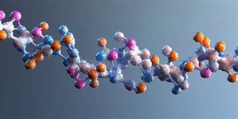 Colorful Molecular Structure Representation With Various Atoms And Bonds Stock Image Image Of