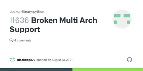 broken multi arch support · issue 636 · docker library python · github