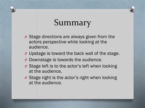 Ppt Stage Directions Powerpoint Presentation Free Download Id2167447