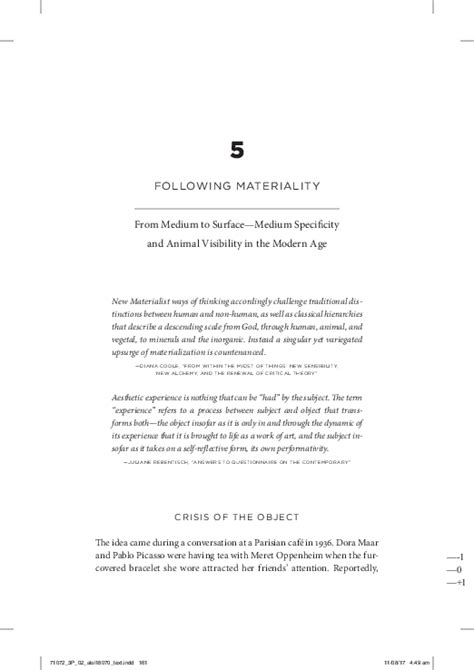 Pdf Speculative Taxidermy Chapter 5 Following Materiality