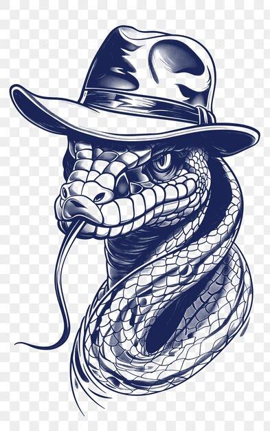 Premium Psd Psd Vector Of Python With A Fedora And A Mysterious