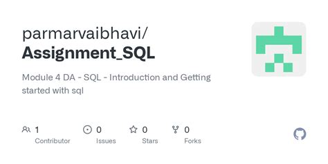 github parmarvaibhavi assignment sql module 4 da sql introduction and getting started