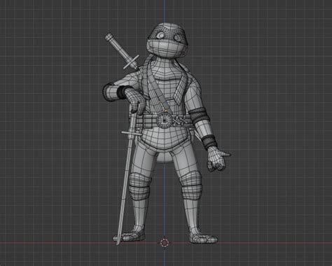 Leonardo Tmnt 3d Model In Cartoon 3dexport