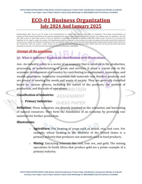 Ignou Eco 01 Solved Assignment 2024 25 English Medium Ignou Solved Assignment 2024 25 Download Pdf