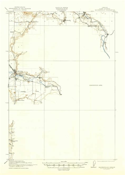 Brownsville Oregon Topographic Map 1921 Nautical Chart Print Etsy