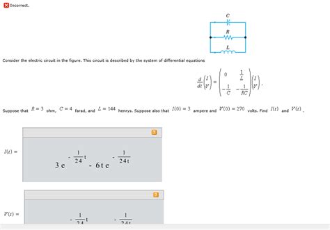 Solved Consider The Electric Circuit In The Figure This Chegg