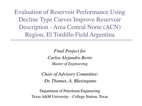 ppt evaluation of reservoir performance using decline type curves