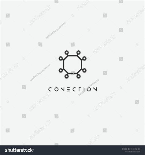 Connection Icon Vector Logo Template Illustration Stock Vector Royalty