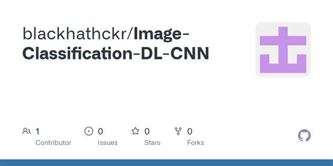 GitHub Blackhathckr Image Classification DL CNN