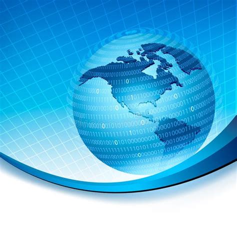 Globe Trapped In A Sphere Made Of Binary Code Stock Vector