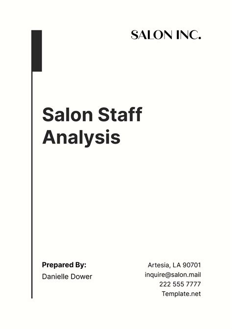Free Salon Staff Analysis Template To Edit Online