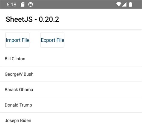 Native Sheets In Nativescript Sheetjs Community Edition