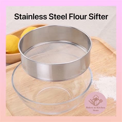 Thick Stainless Steel Mesh Flour Sifting Sifter Sieve Penapis Tepung