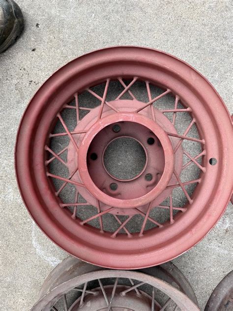 1935 Ford 16x4 Kelsey Hayes Spoke Wire Wheels Rims Set 4 Original Hot