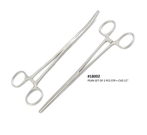Pean Set Of 2 Pcs Straight Curved 18002 Surgical Design Shop