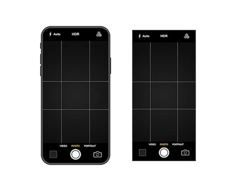 Premium Vector Mobile Phone With Camera Interface Mobile App Application Photo And Video