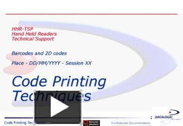 PPT Barcodes And 2D Codes Printing Techniques PowerPoint Presentation Free To View Id