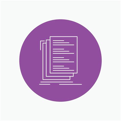 Code Coding Compile Files List White Line Icon In Circle Background