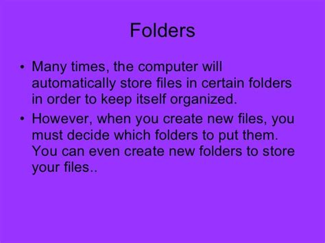 Computer Lesson 7 Files And Folders
