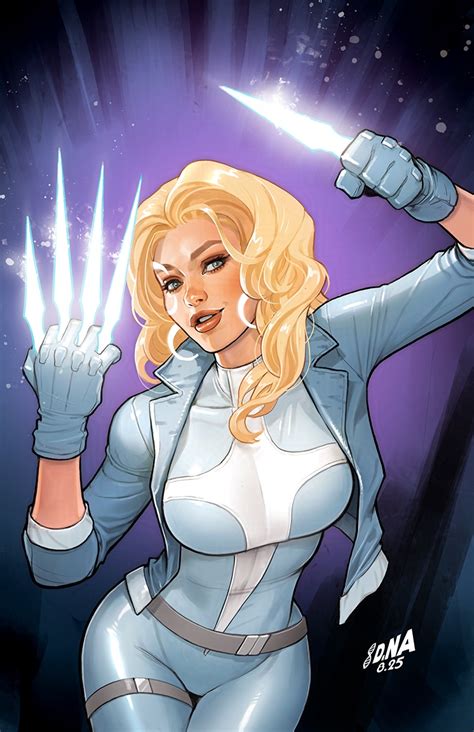 David Nakayama Dagger Marvel Marvel X Men Highres 1girl Between Fingers Blonde Hair