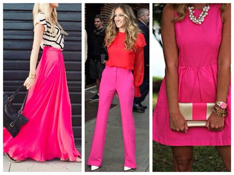 С чем носить вещи цвета фуксии? Фото образов, сочетания и правила