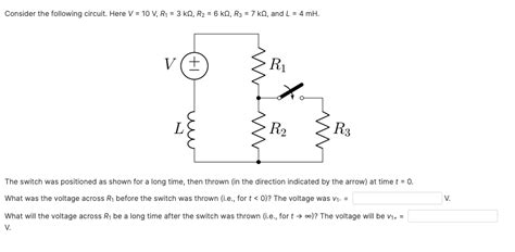 Solved Consider The Following Circuit Here V Chegg