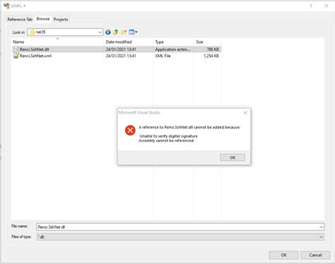 C Visual Studio 2008 Net Cf 35 Cant Import Sshnet Library
